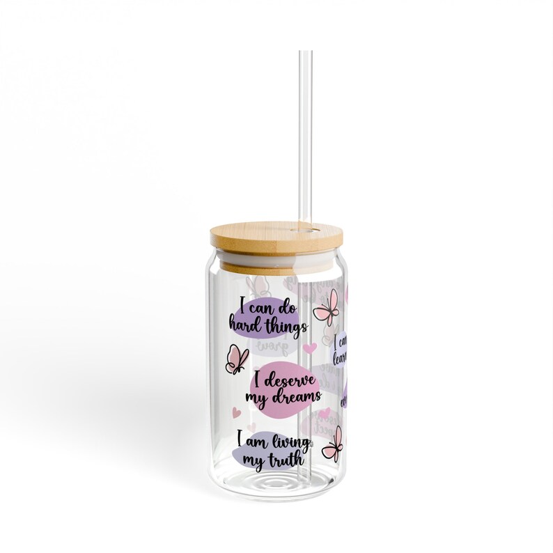 Sipper Glass With Straw Glass Can Mockup-16 Oz Water Glass Durable ...