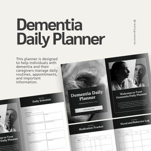 Dementia Daily Planner, Printable Daily Planner for Caregivers ...