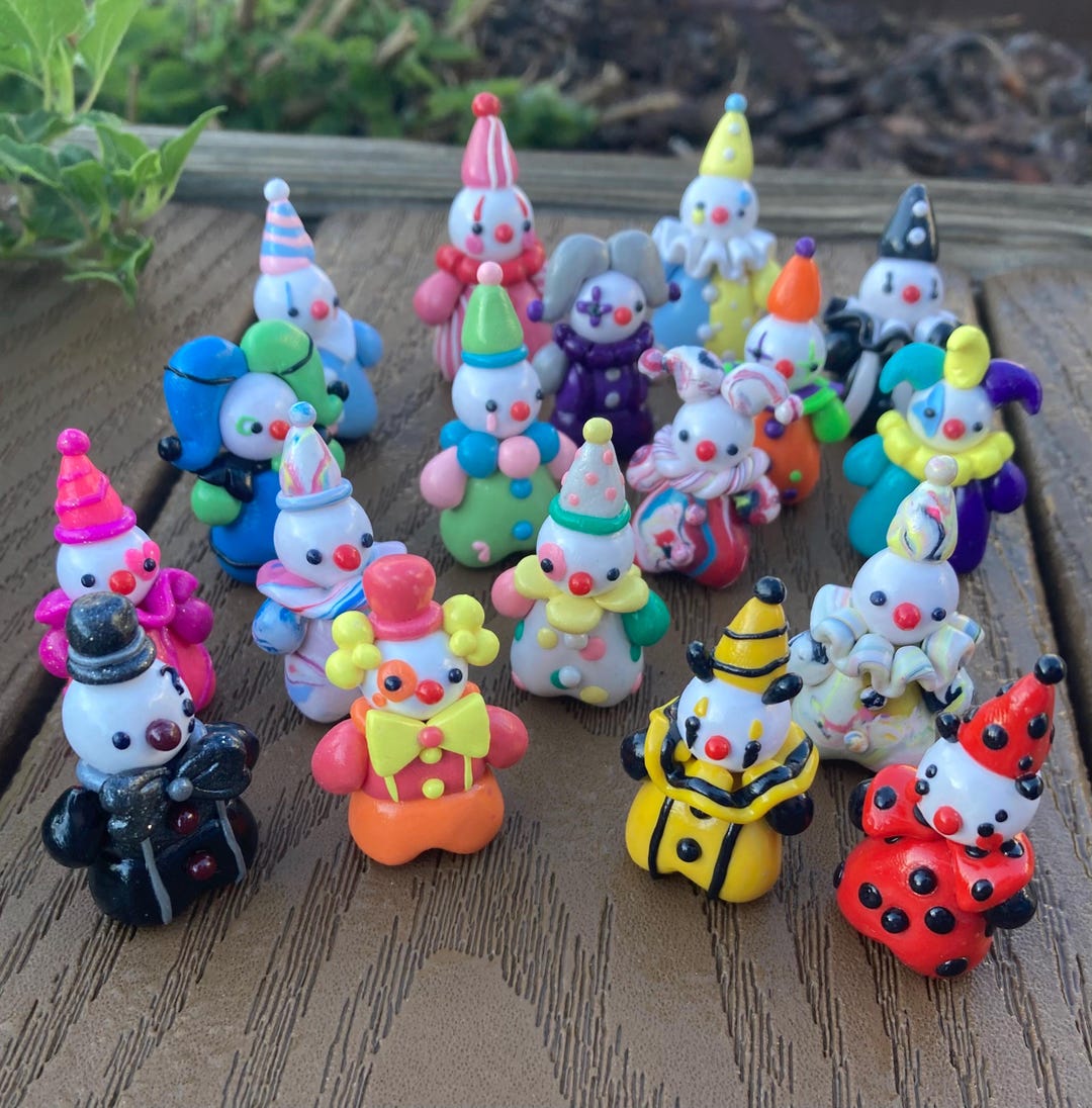 Mini Clown Handmade Figurine - Etsy