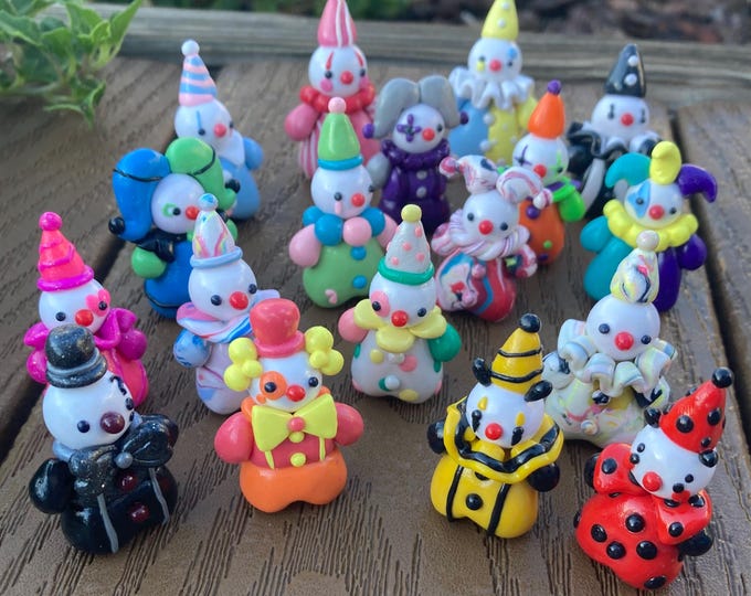 Mini Clown Handmade Figurine - Etsy