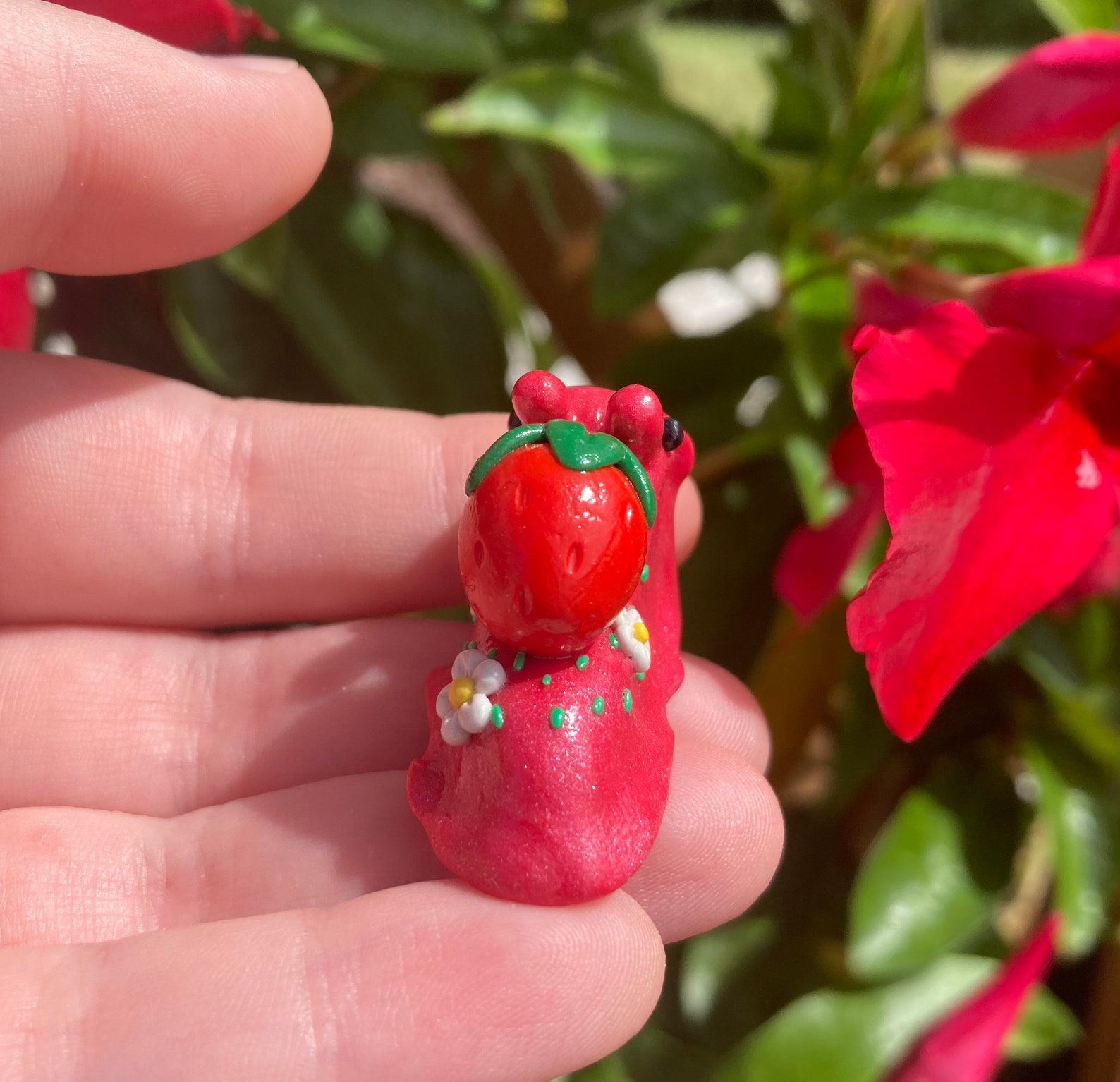 Strawberry Slug Handmade Polymer Clay Figure - Etsy
