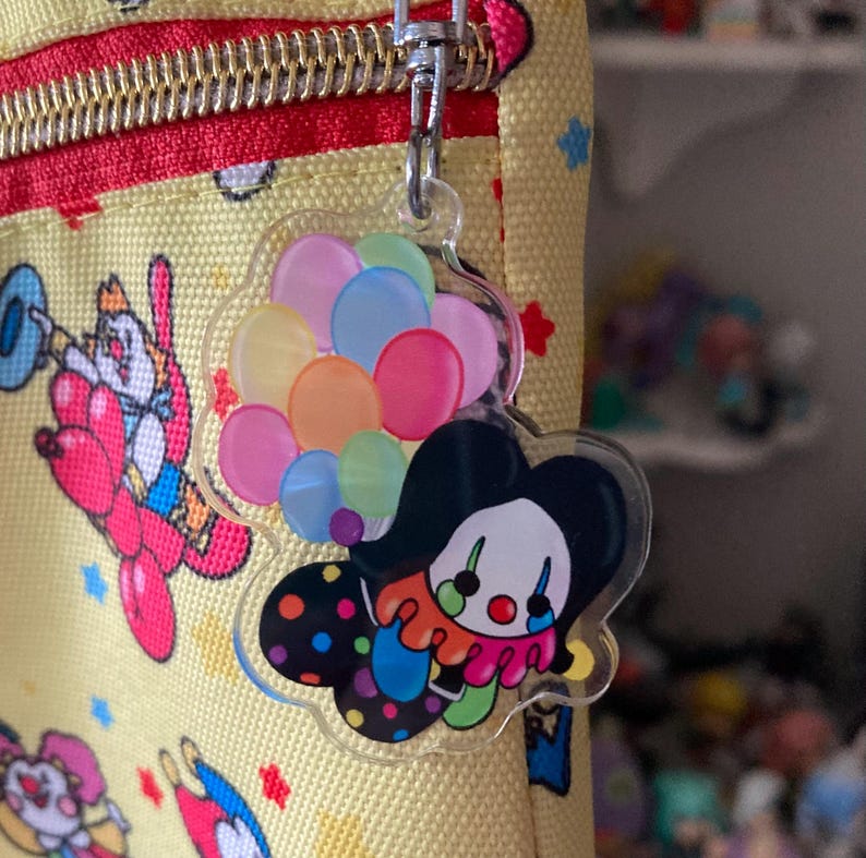 Clown With Balloons Keychain Clowncore - Etsy