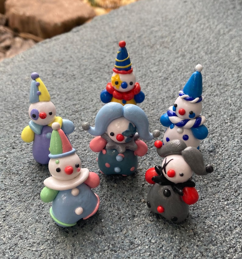 Mini Clown Handmade Figurine - Etsy