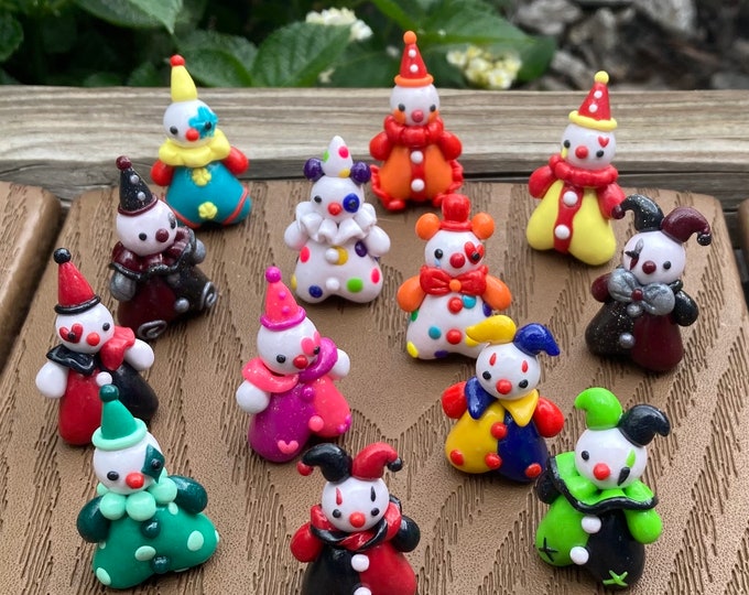 Mini Clown Handmade Figurine - Etsy