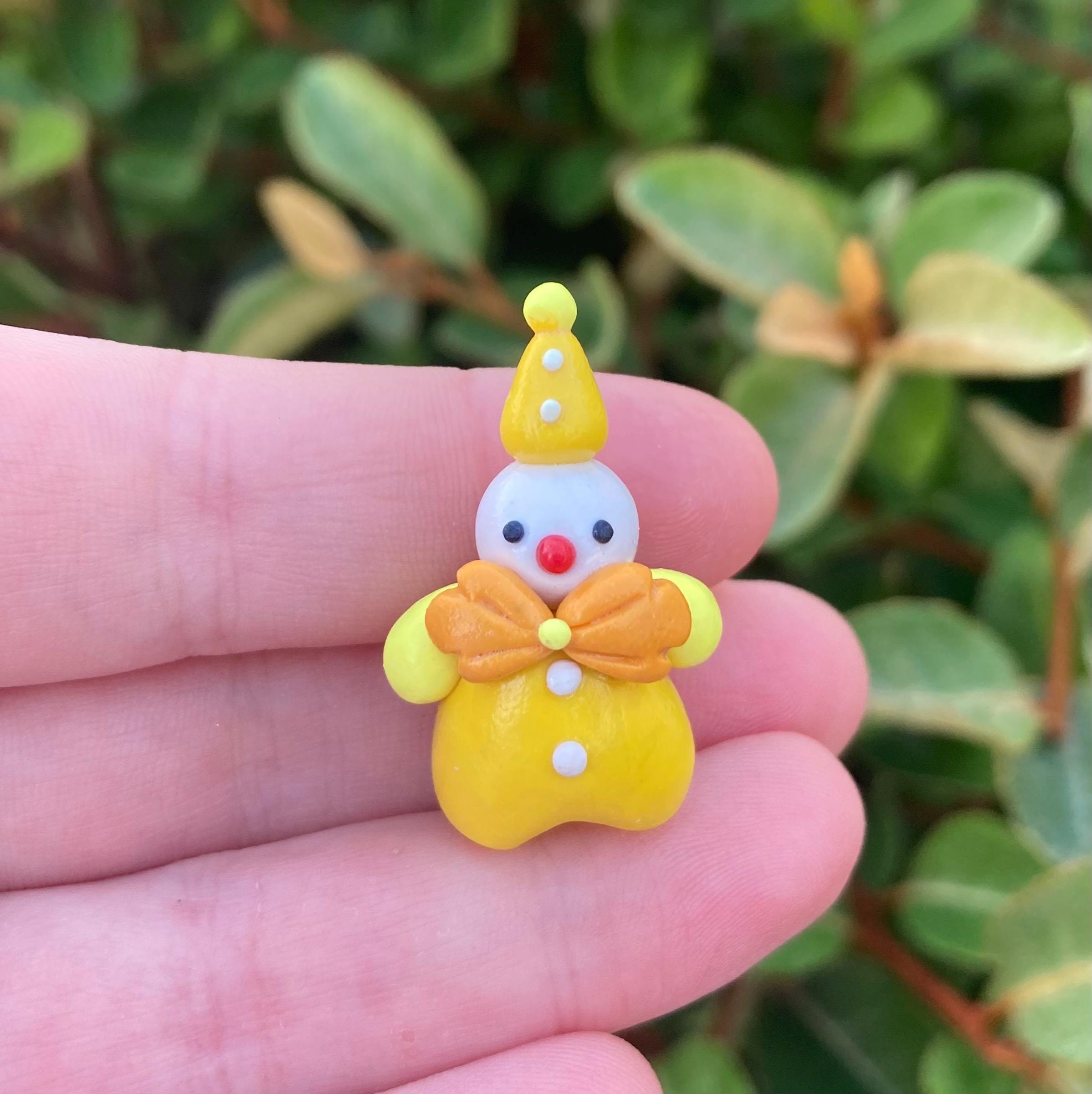 Rainbow Mini Clown Handmade Figurine - Etsy