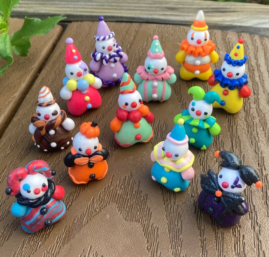 Mini Clown Handmade Figurine - Etsy