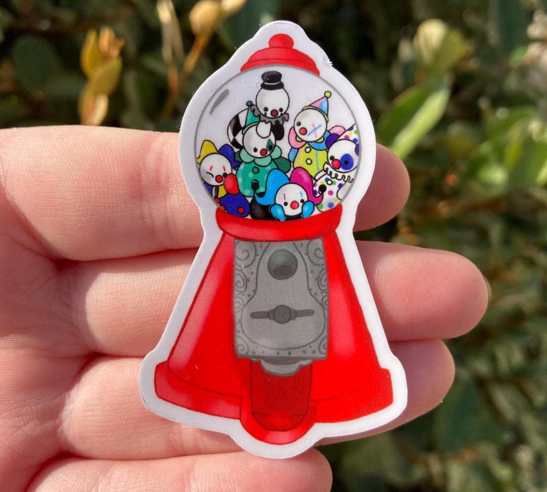 Clown Gumball Clear Sticker - Etsy