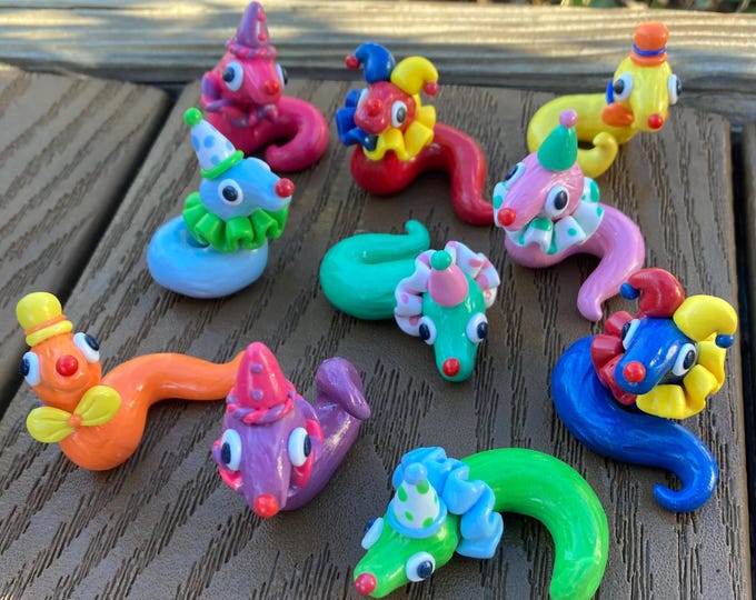 Clown Worm on a String Mystery Pack Handmade Figurine - Etsy