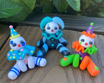 Mini Clown Handmade Figurine - Etsy