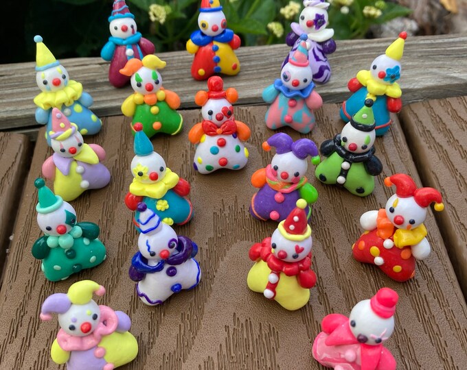 Mini Clown Handmade Figurine - Etsy