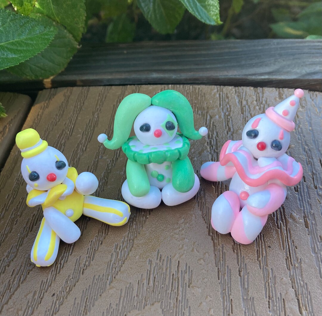 Pastel Clown Handmade Figurine - Etsy