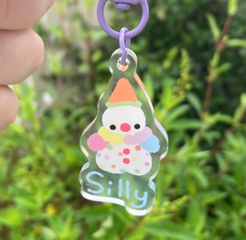 Silly Clown Keychain - Etsy