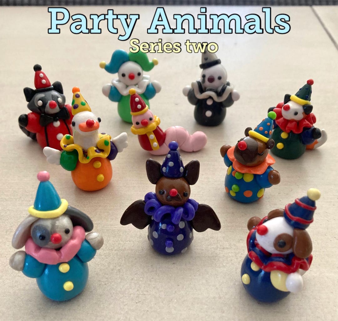 Clown Party Animal Figurine Handmade Desk Buddy - Etsy