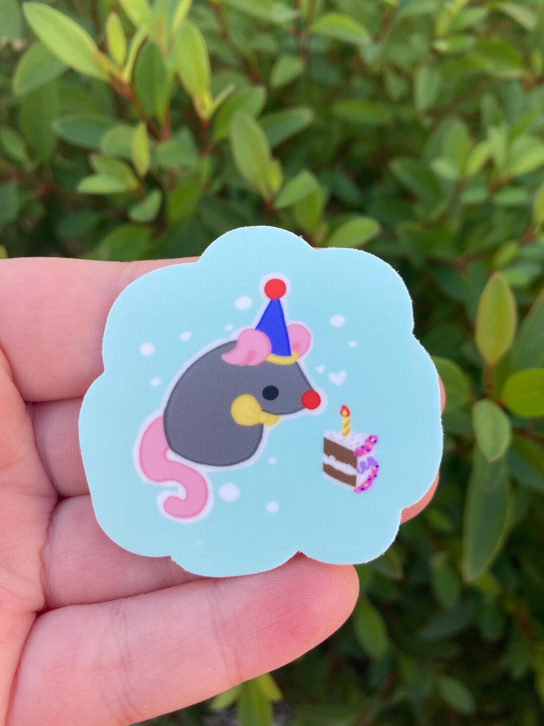 Rat Clown With Cake Sticker - Etsy