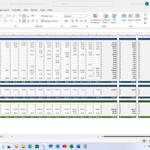 2023 Annual Personal Budget Tracker Excel, Budget Template, Budget ...