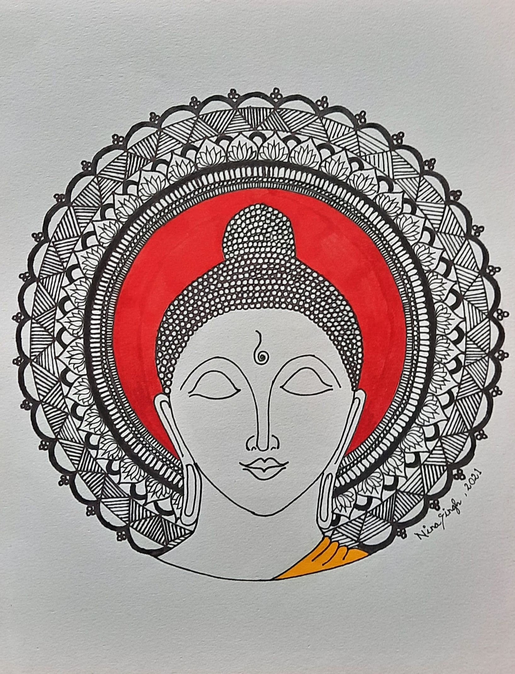 Buddhist Mandala Drawing