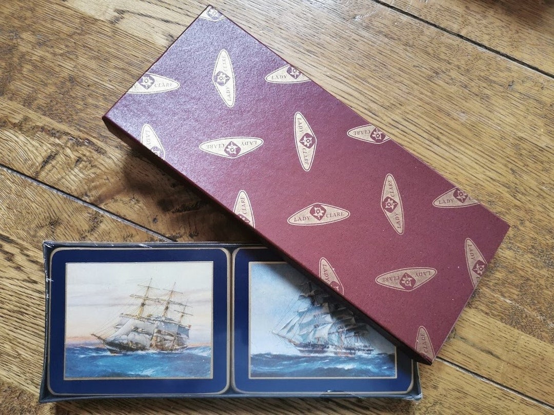 Vintage Lady Clare Sailboat Coasters, New From the 70s/80s. Perfect Box ...