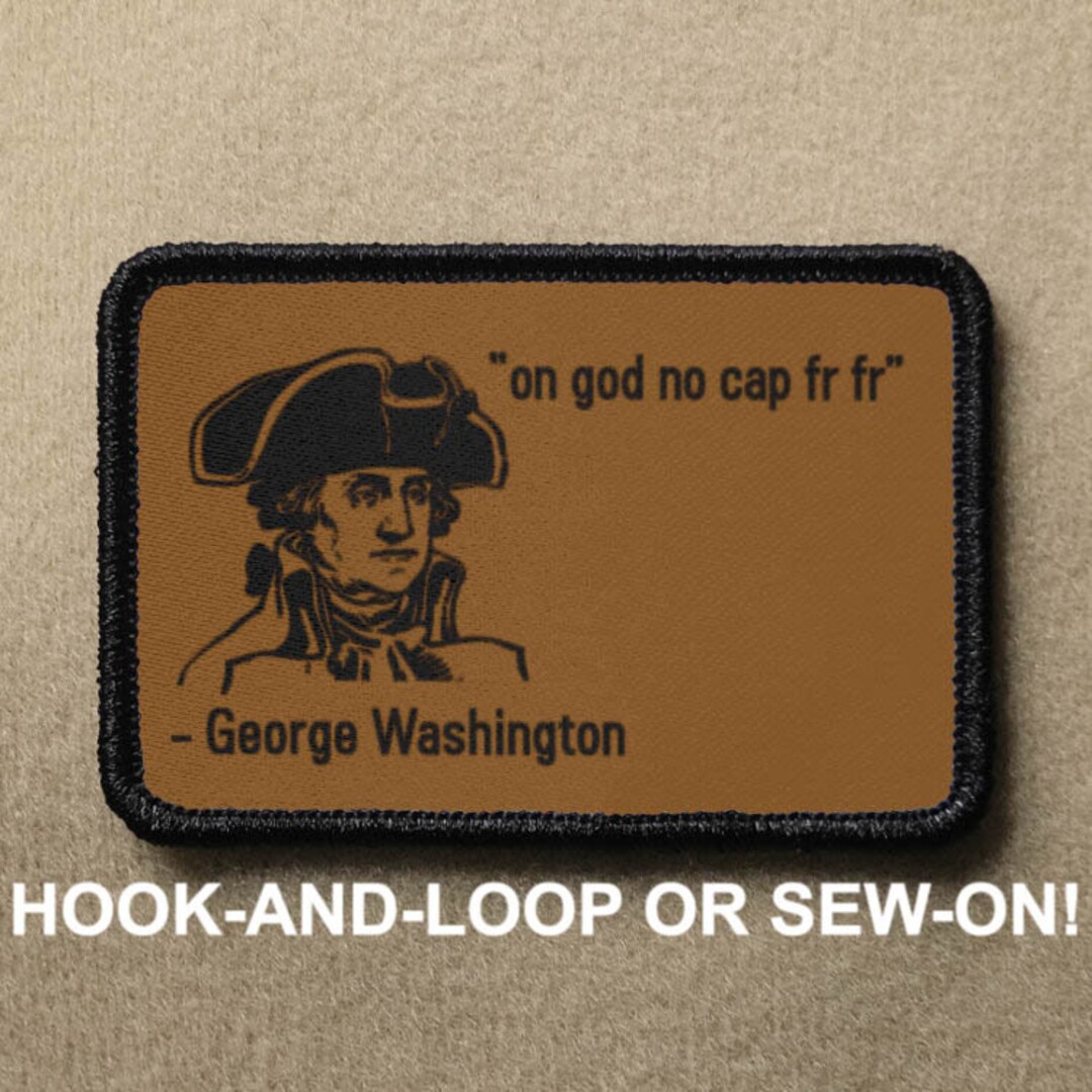 On God No Cap Fr Fr Gen Z Funny Novelty Morale Patch Hook and Loop or Sew on PATCHRIOT ...