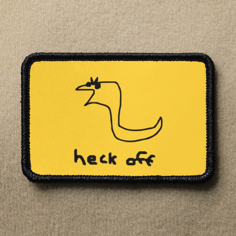 Heck off Don't Tread on Me Snake DTOM Gadsden Funny Parody Hook and ...