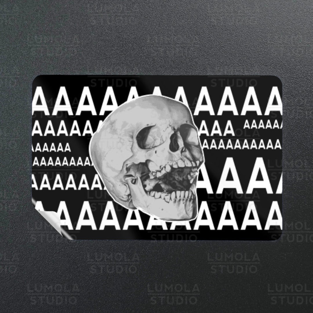 AAAAA Screaming Inside Skull Skeleton Meme Funny Parody Morale Sticker ...