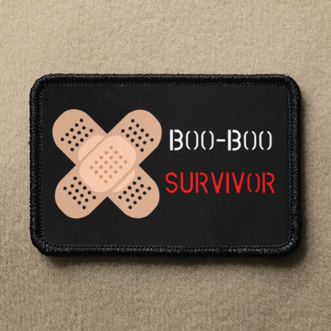 Boo Boo Survivor Adhesive Bandage Pain Hurt Scratch Funny Parody ...