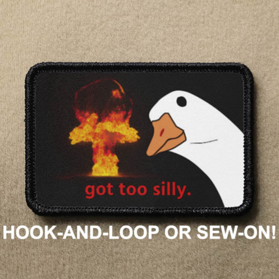 Silly Goose Got Too Silly #3 Meme Novelty Morale Patch - Hook and Loop ...