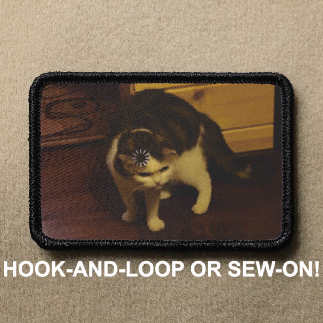 Loading Cat Meme Funny Novelty Morale Patch - Hook and Loop or Sew on ...