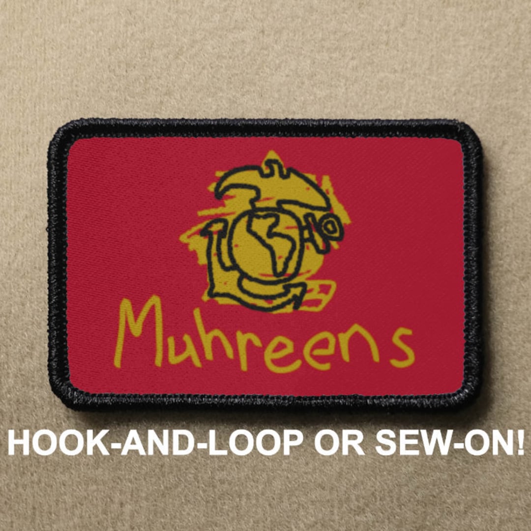 Marines USMC Eagle Globe Anchor EGA Crayons Meme Novelty Morale Patch Hook and Loop or Sew on ...