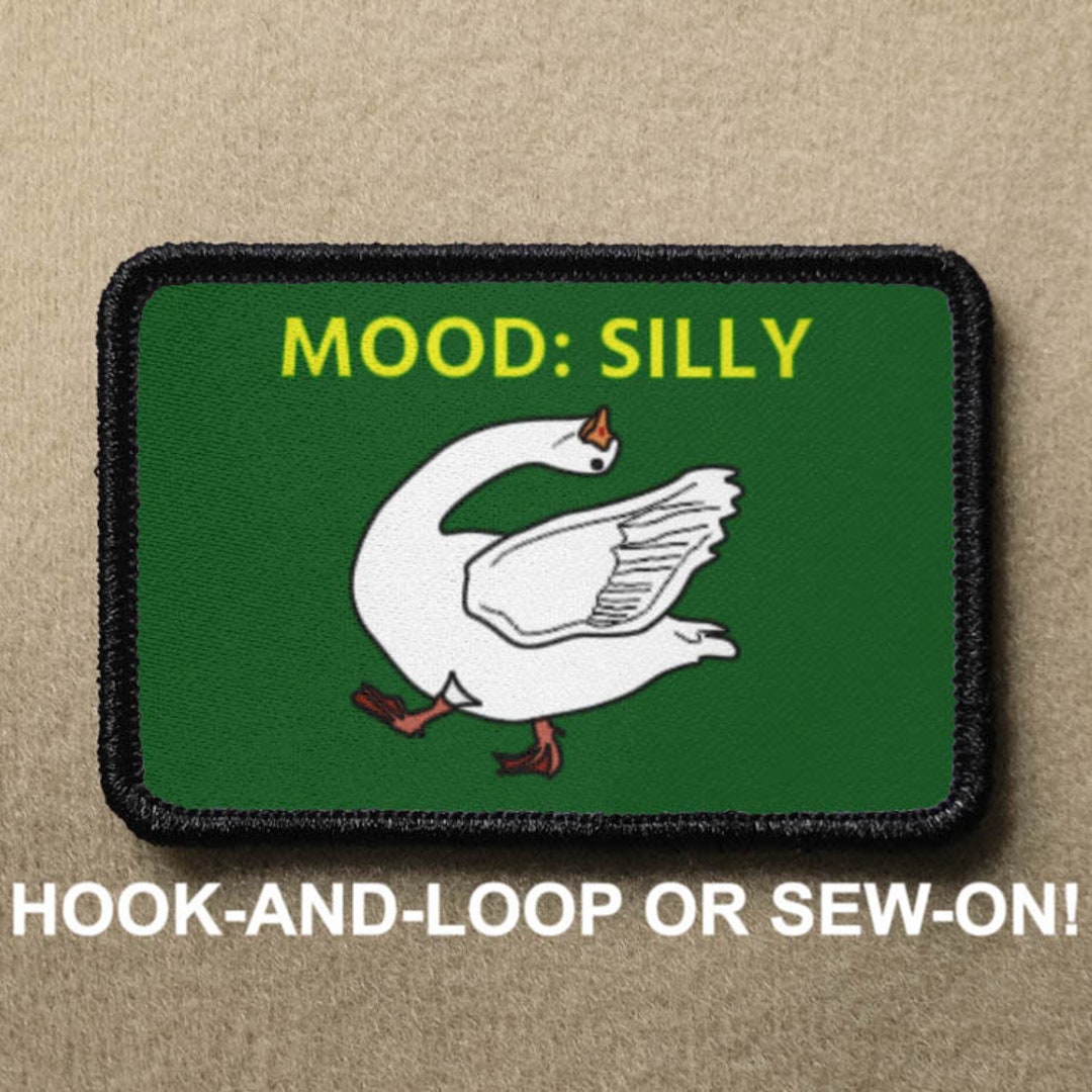 Silly Goose Mood Silly Meme Novelty Morale Patch - Hook and Loop or Sew ...