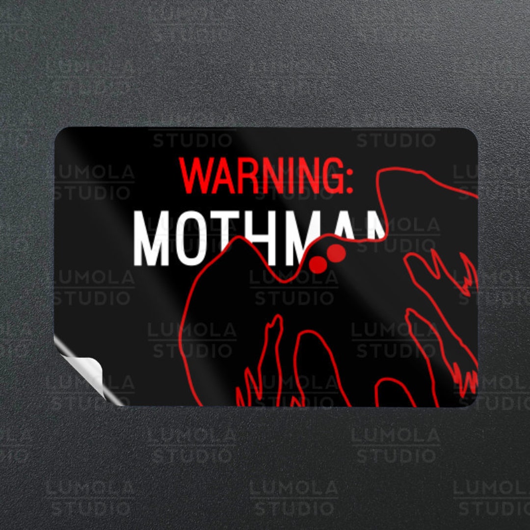 Warning Mothman Cryptid Meme Funny Parody Morale Sticker, Sticker ...