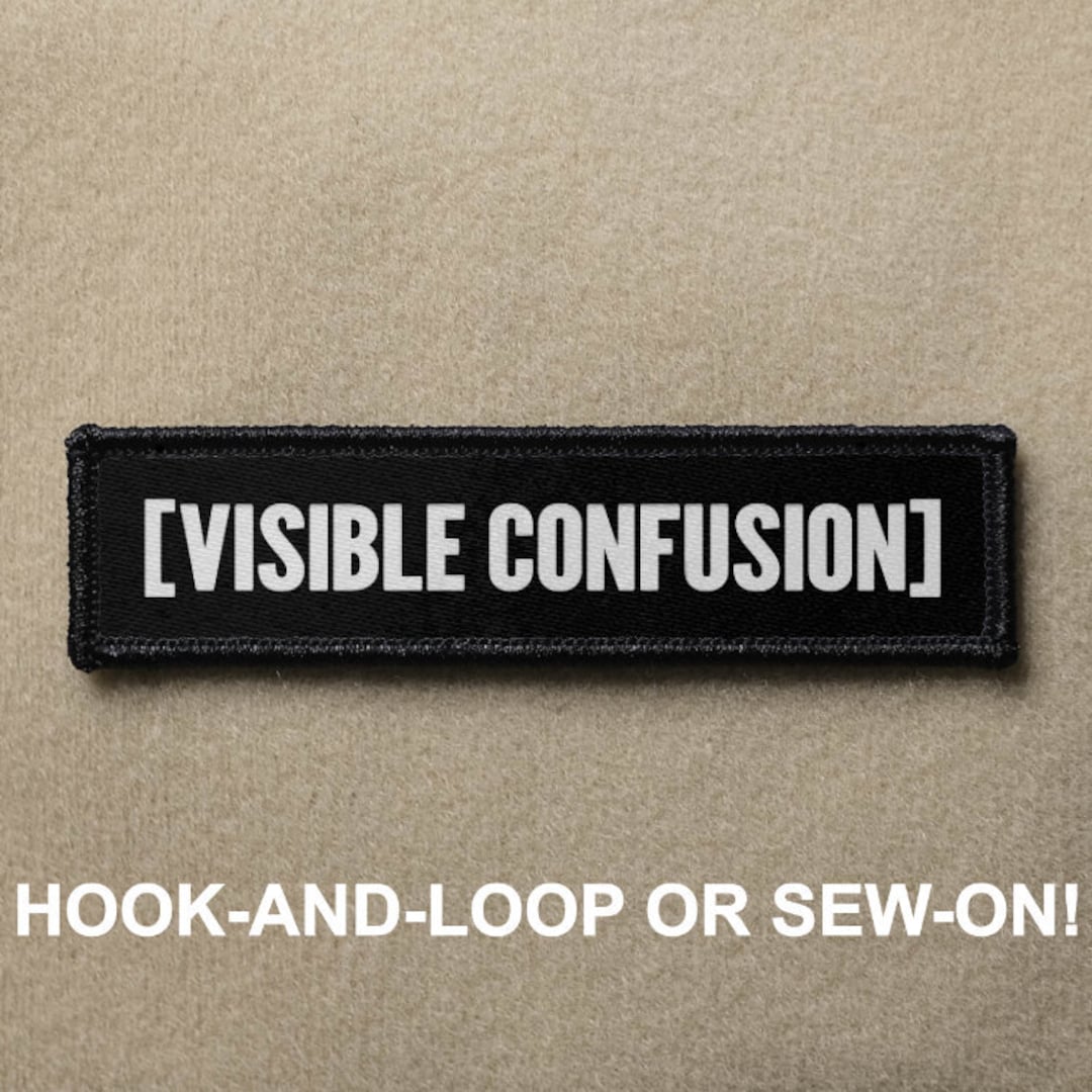 Visible Confusion Subtitles Meme Funny Novelty Morale Patch - Hook and ...