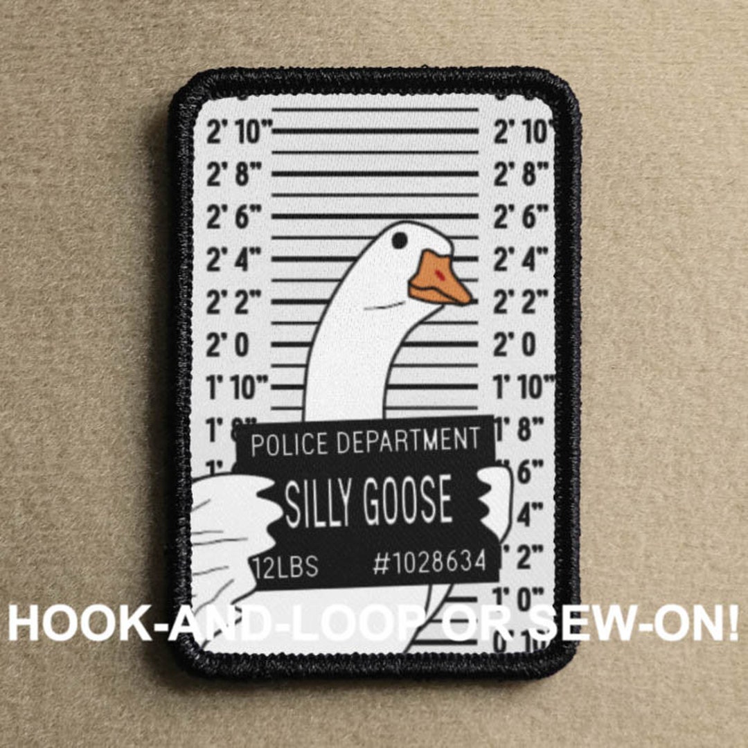 Silly Goose Mugshot #2 Meme Novelty Morale Patch - Hook and Loop or Sew ...