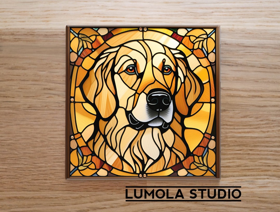Golden Retriever Dog Pet 1 Animal Mosaic Art Glossy Ceramic - Etsy