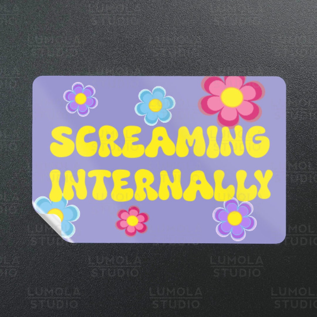 Screaming Internally Hippie Meme Funny Parody Novelty Morale Sticker ...