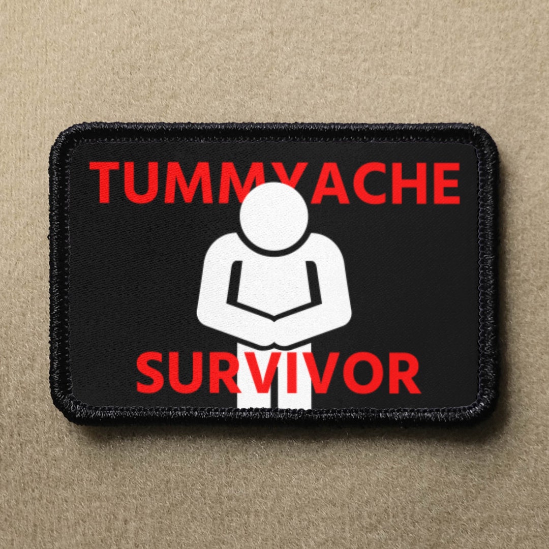 Tummyache Survivor Tummy Ache Stomach Belly Funny Parody Novelty Hook ...