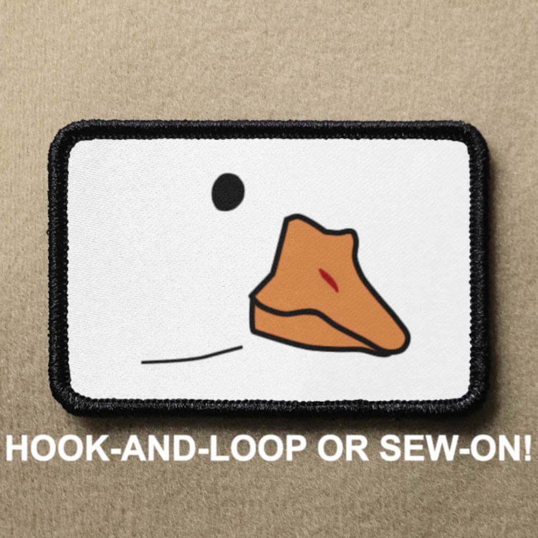 Silly Goose Face Meme Novelty Morale Patch - Hook and Loop or Sew on ...