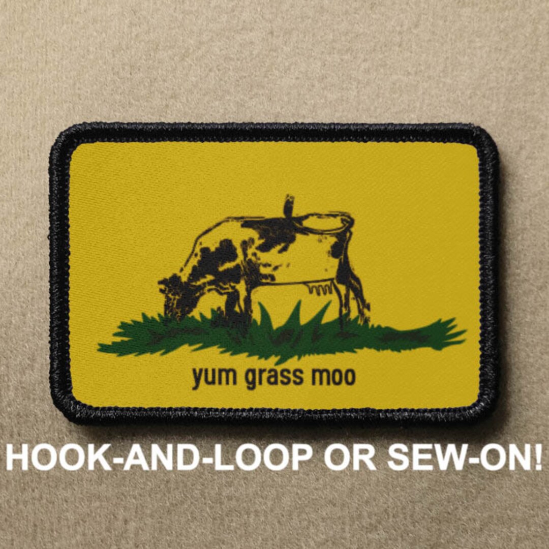 Yum Grass Moo Don't Tread on Me Snake DTOM Gadsden Funny Parody Hook ...