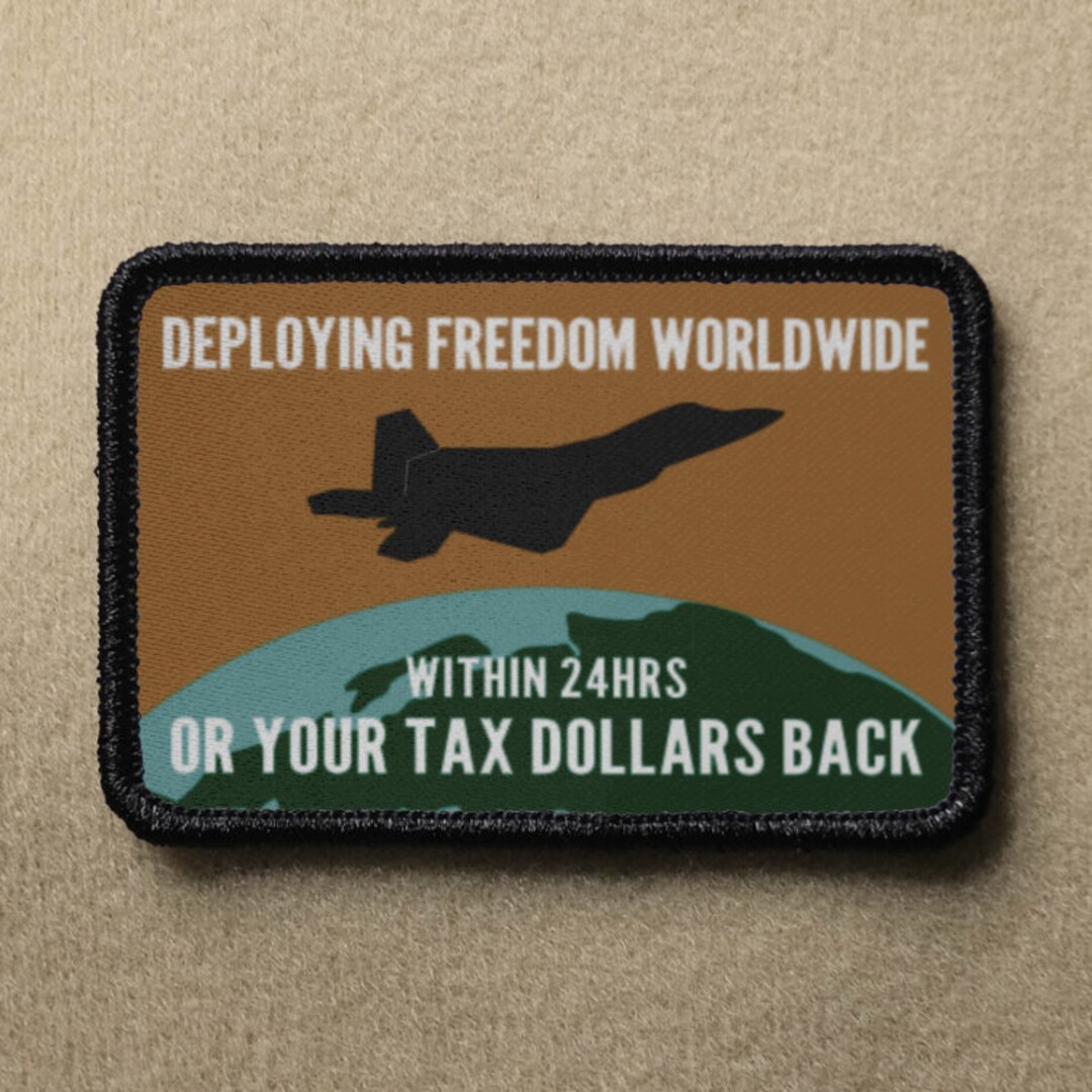 Deploying Freedom Worldwide 1 Meme Funny Parody Novelty Hook and Loop ...