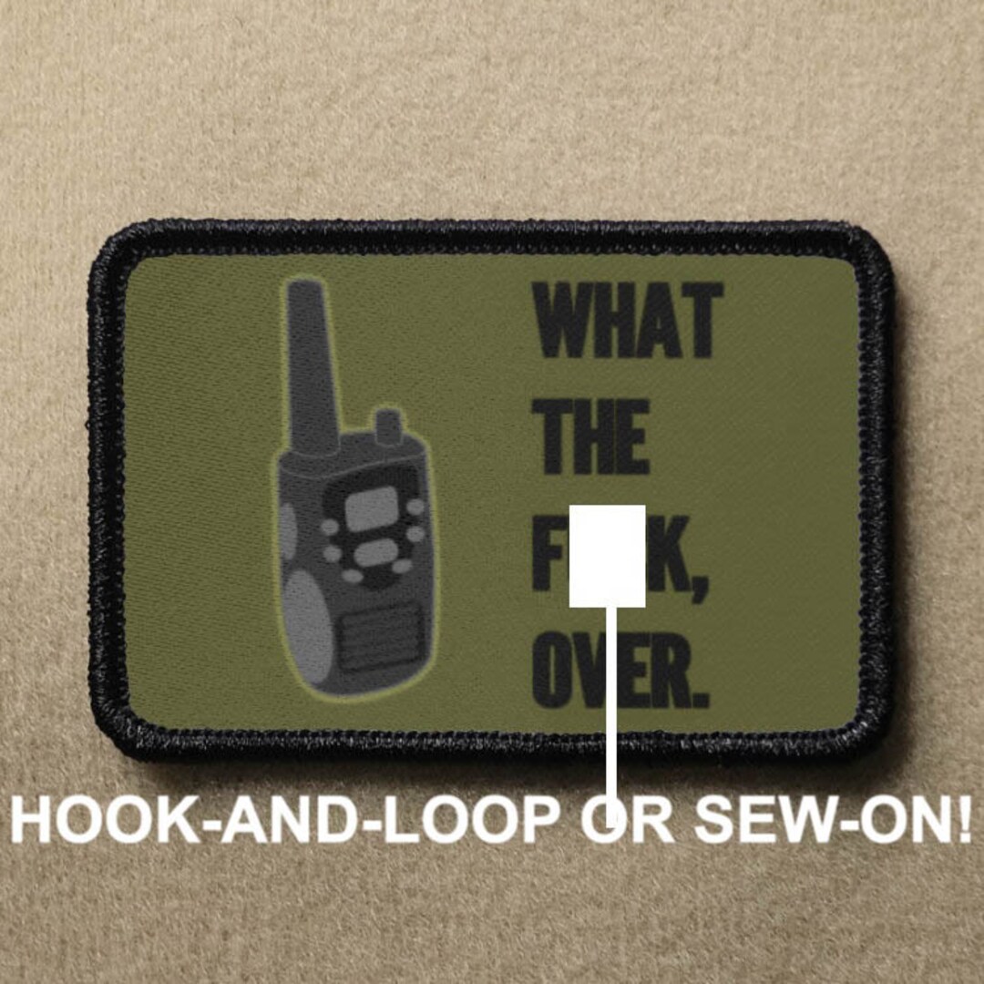 What the F Over WTF Radio Funny Novelty Morale Patch - Hook and Loop or Sew on - PATCHRIOT ...