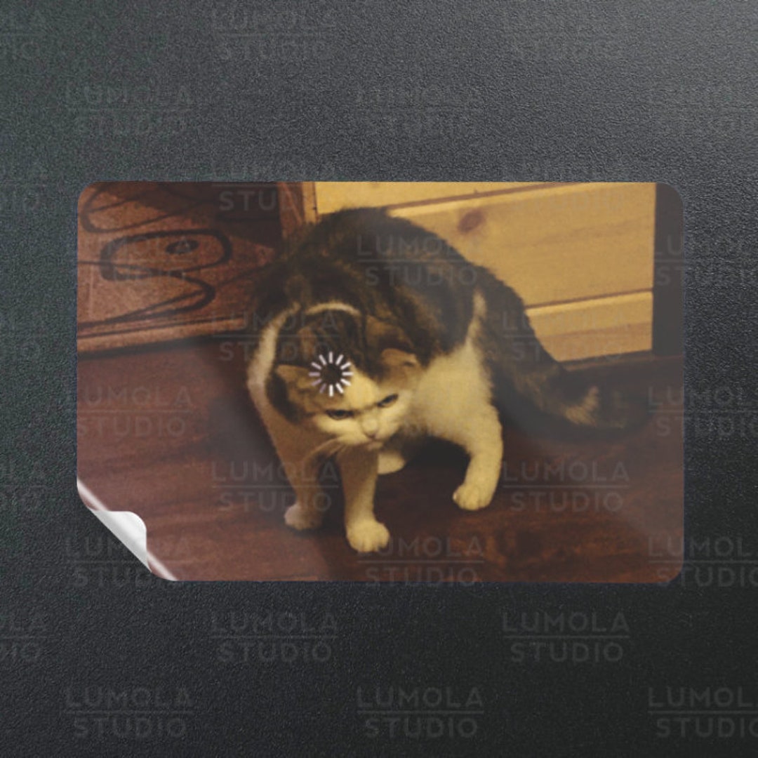 Loading Cat Meme Funny Parody Novelty Morale Sticker, Sticker ...