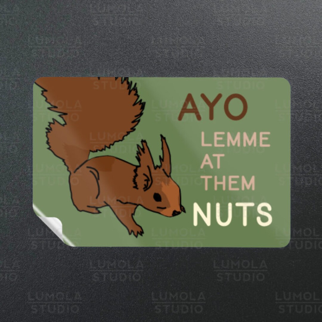 Ayo Lemme at Them Nuts Squirrel National Parks Funny Parody Novelty ...