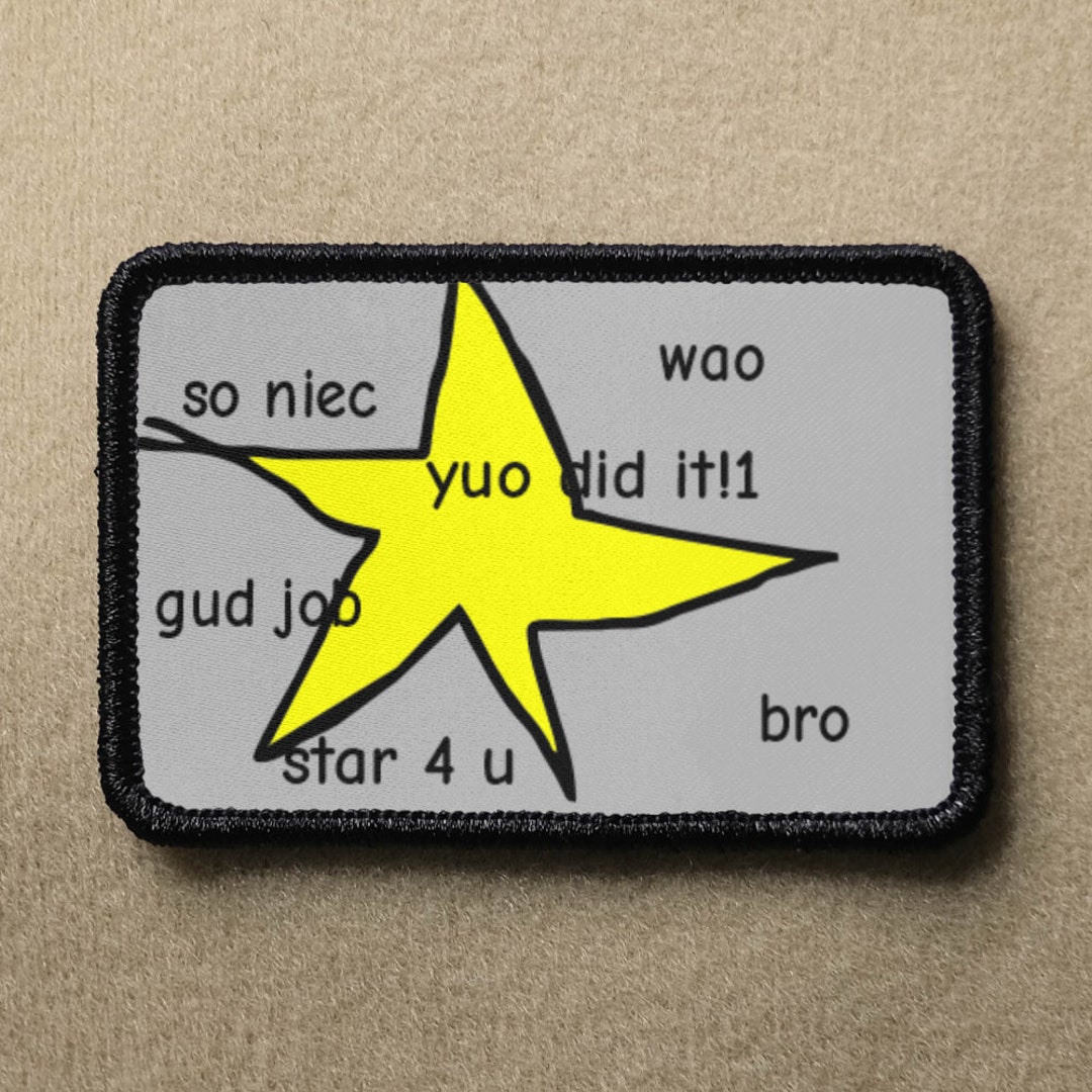 You Did It Gold Star Award Meme Funny Parody Novelty Hook and Loop ...