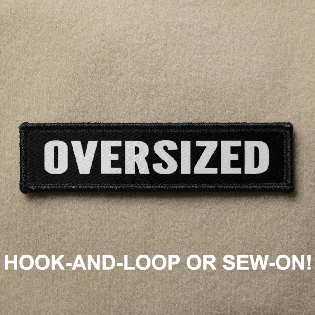 Oversize Warning Wide Load Funny Meme Novelty Morale Patch 1x4 - Hook ...