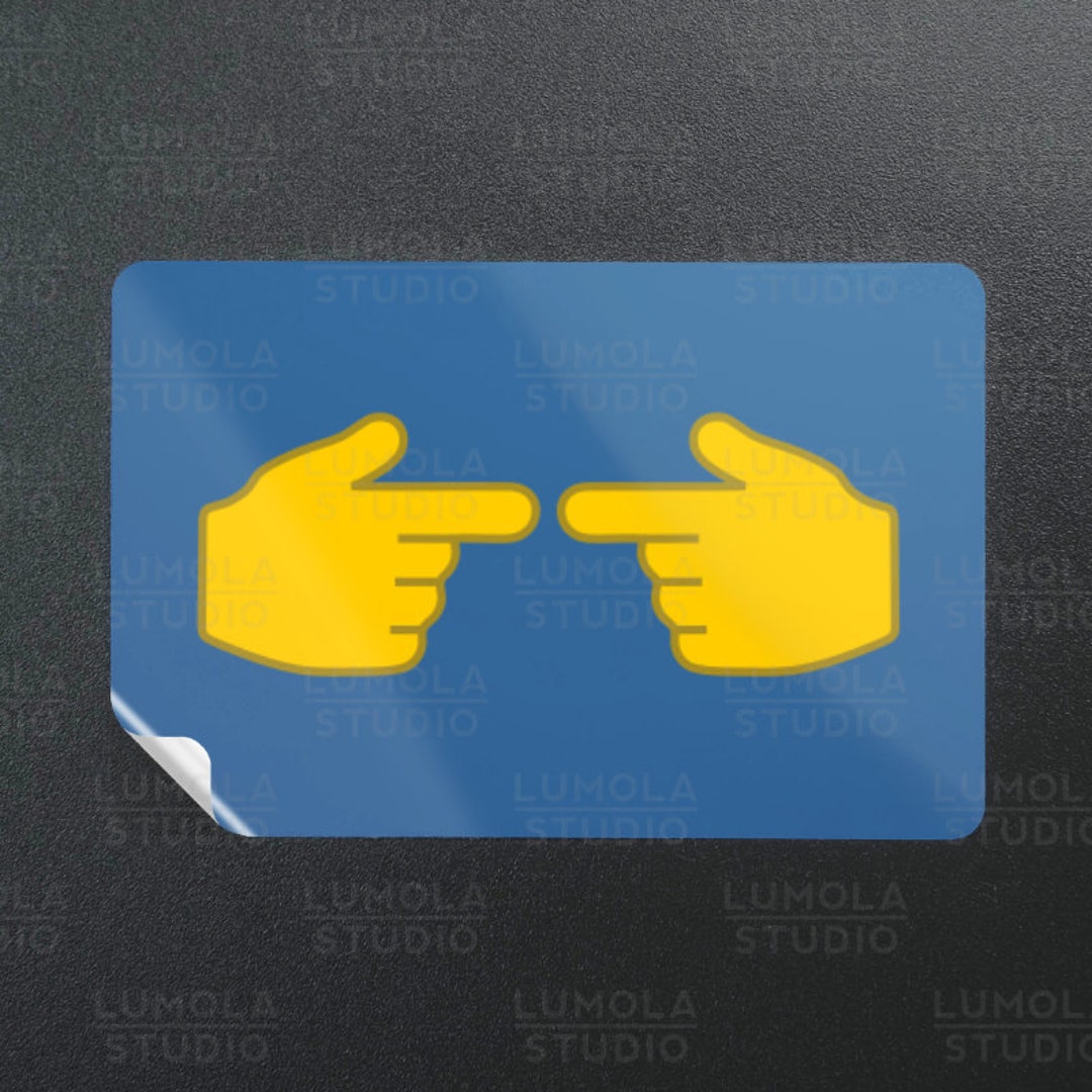Two Fingers Touching Shy Emoji Funny Parody Novelty Morale Sticker ...