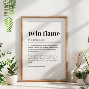 Twin Flame Definition Digital Art Print – Downloadable Wall Art ...