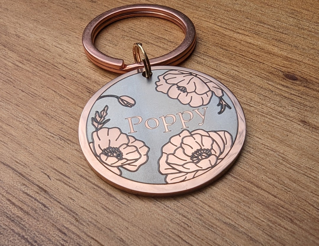 Custom Pet Name Tag - Elegant, Personalized Dog Name Tag in Silver ...