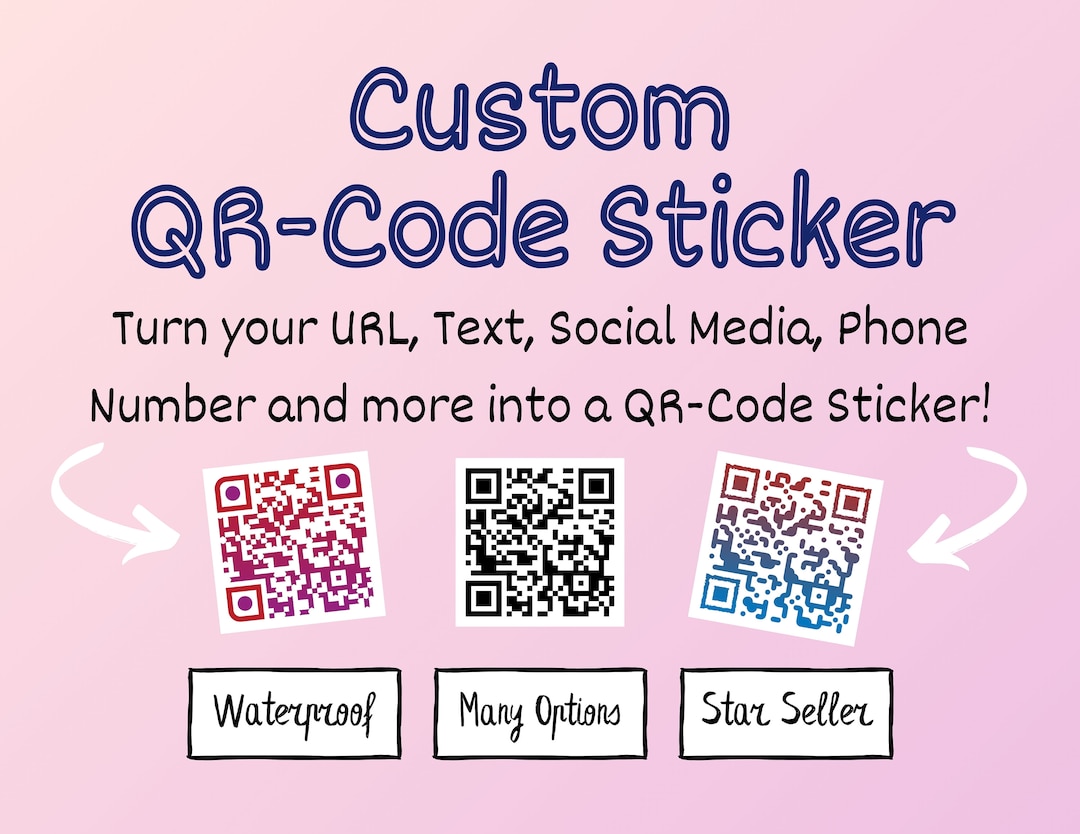 Waterproof Custom QR Code Stickers - Stand Out With Unique Designs ...