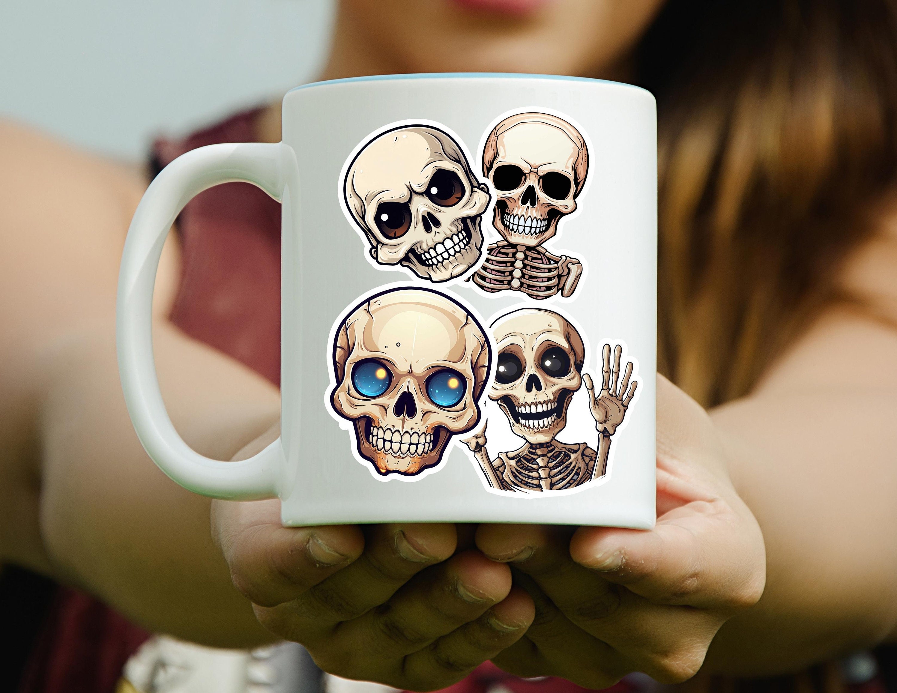 Halloween Holographic Skeleton Sticker Pack Planner Stickers - Etsy