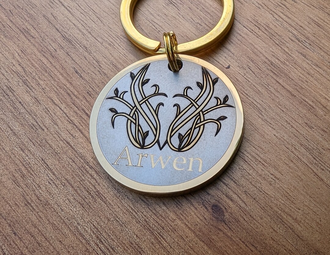 Custom Elven Pet Tag Stainless Steel, Laser Engraved, Personalized ...