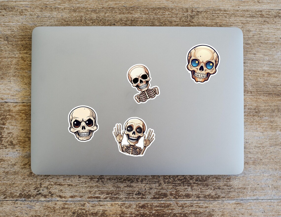 Halloween Holographic Skeleton Sticker Pack Planner Stickers - Etsy